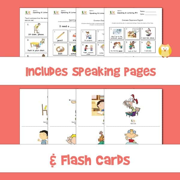 ESL Speaking Resource Survival English - Kid-Inspired Classroom