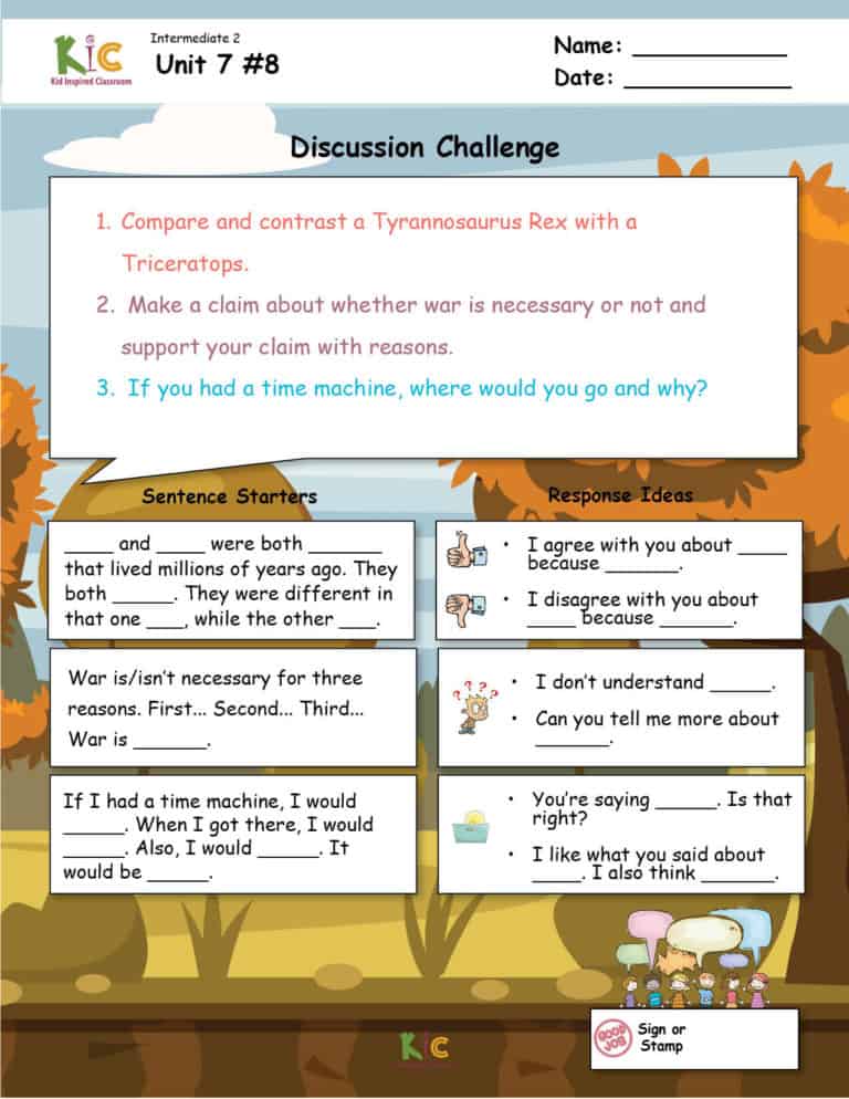 Sentence Stems: Can They Improve Your English Learners' Discussion and ...